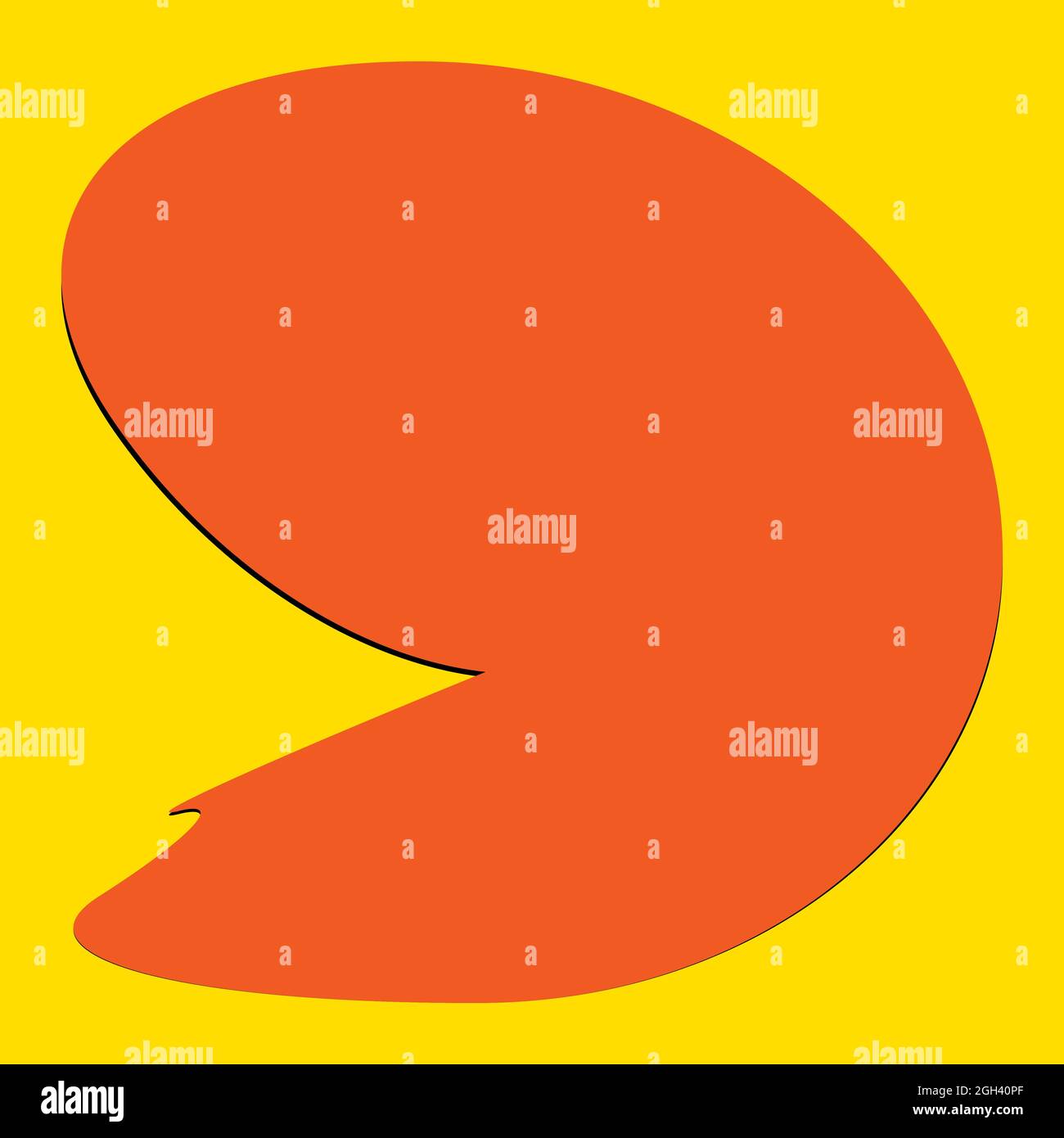 Random curvy, squiggle, freehand abstract shape. Squiggle, wriggle ...