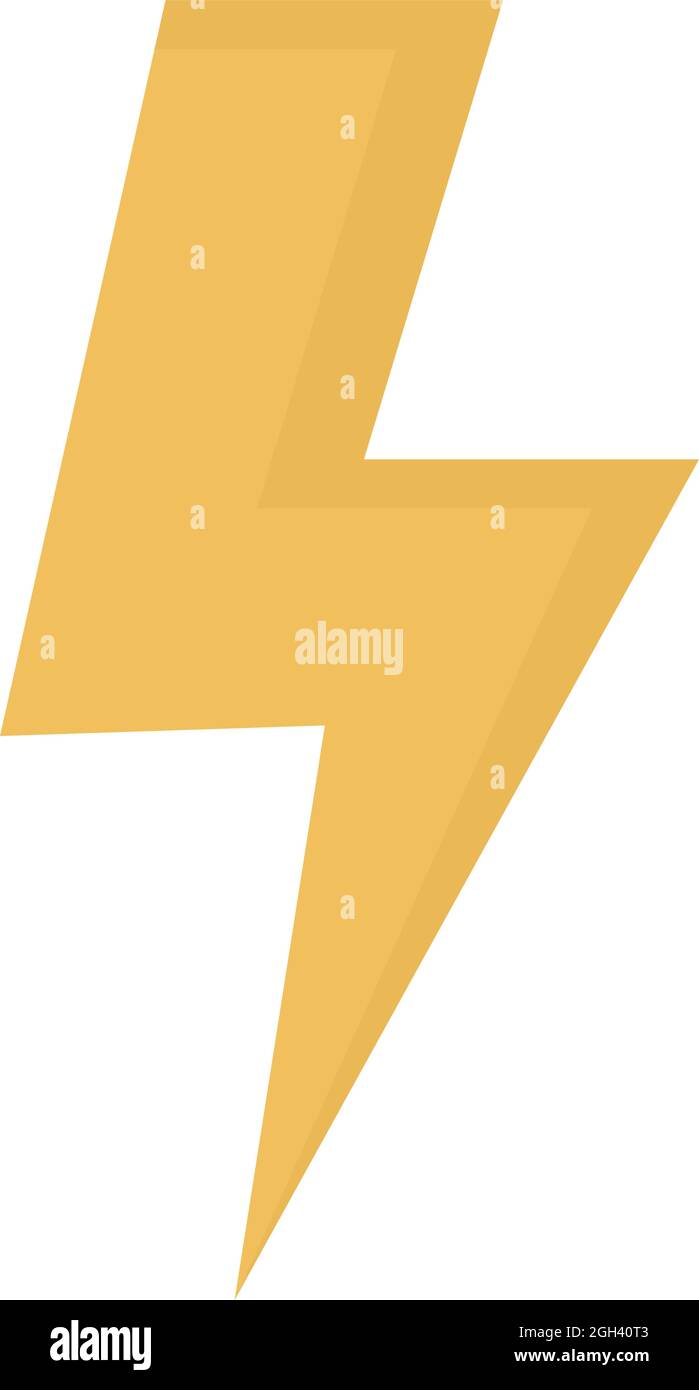 thunder icon on white background Stock Vector Image & Art - Alamy