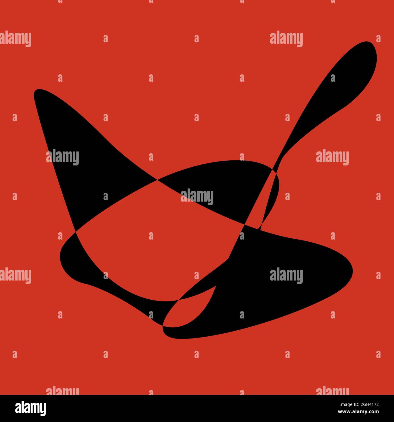 Random curvy, squiggle, freehand abstract shape. Squiggle, wriggle ...