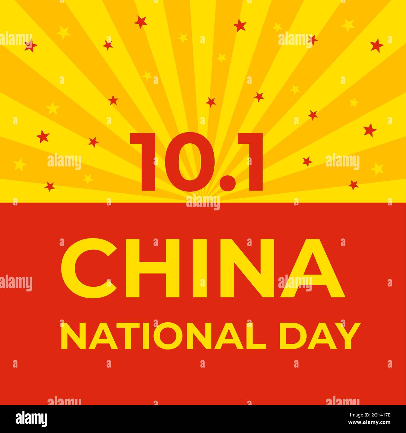 China National Day typography poster. Chinese holiday celebrated on ...