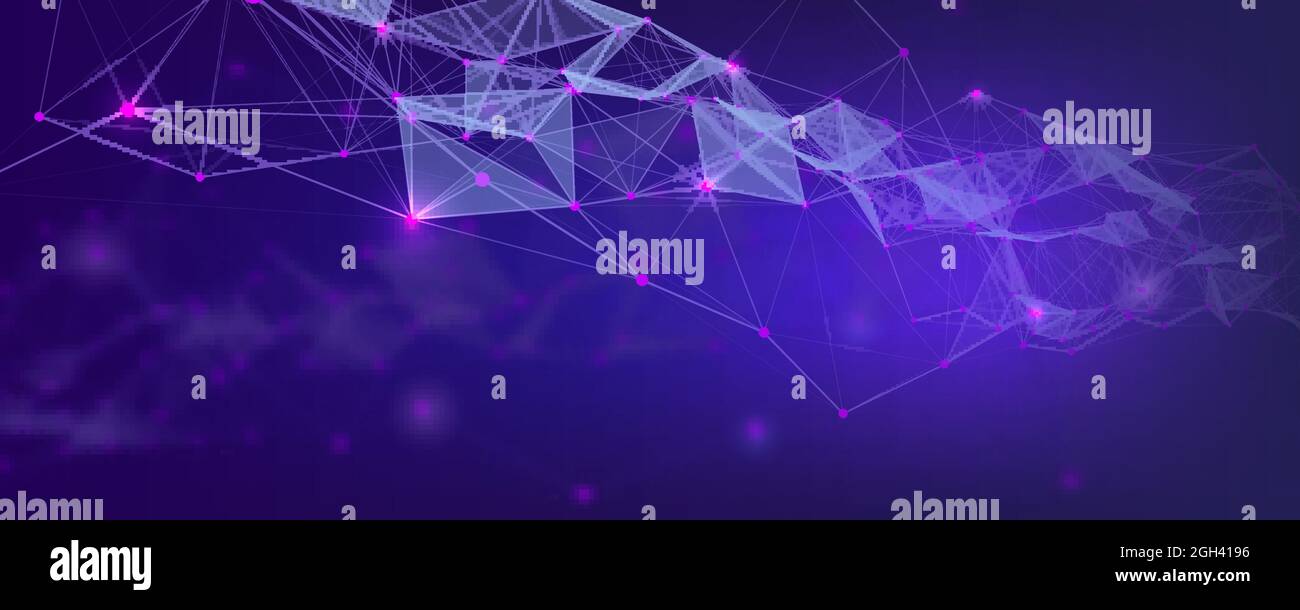 Abstract vector background with plexus mesh. Scientific style Stock Vector Image & Art - Alamy