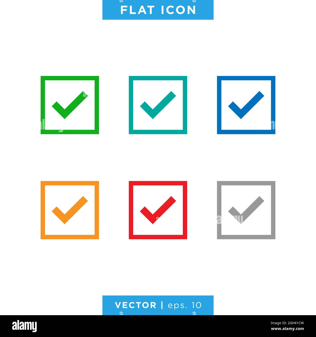 Check mark icon vector stock illustration design template. Vector eps ...