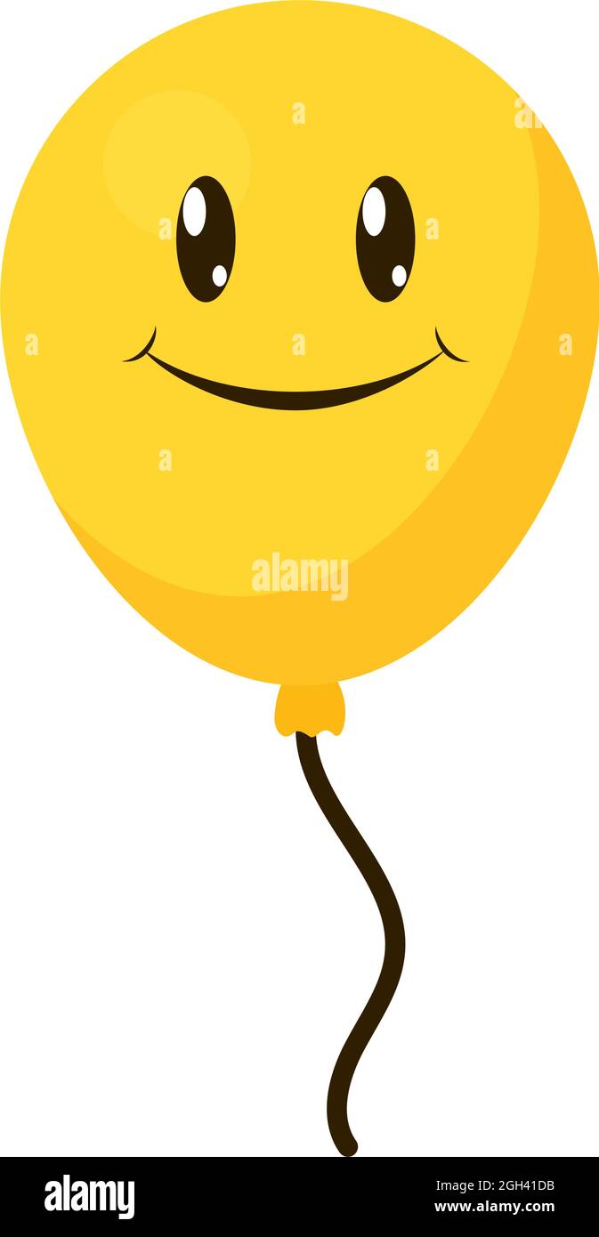 happy emoji balloon on white background Stock Vector Image & Art - Alamy
