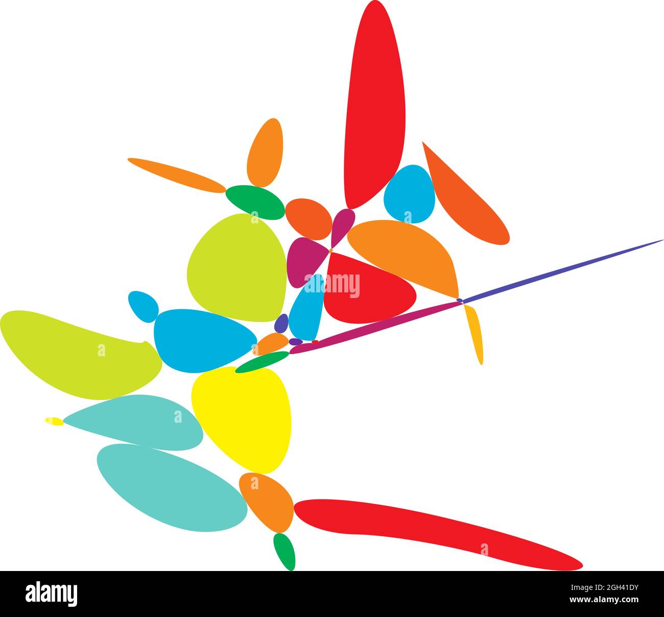 Random curvy, squiggle, freehand abstract shape. Squiggle, wriggle ...