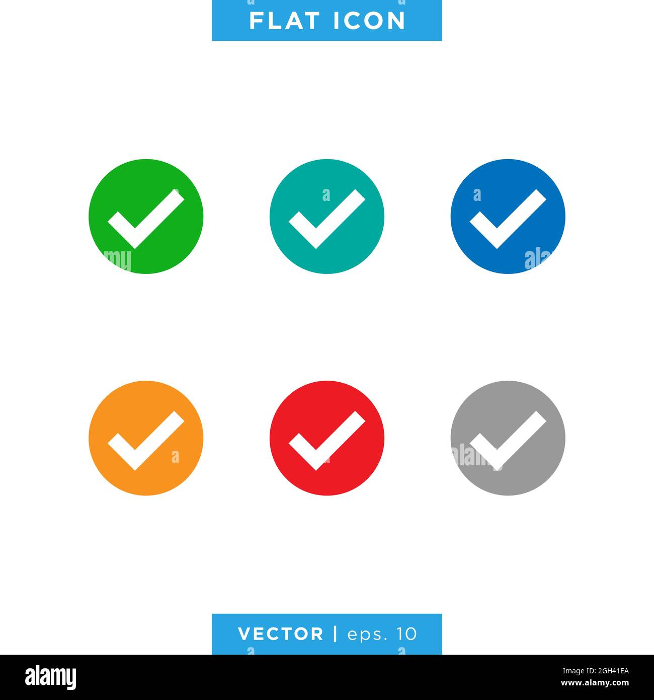 Check mark icon vector stock illustration design template. Vector eps ...