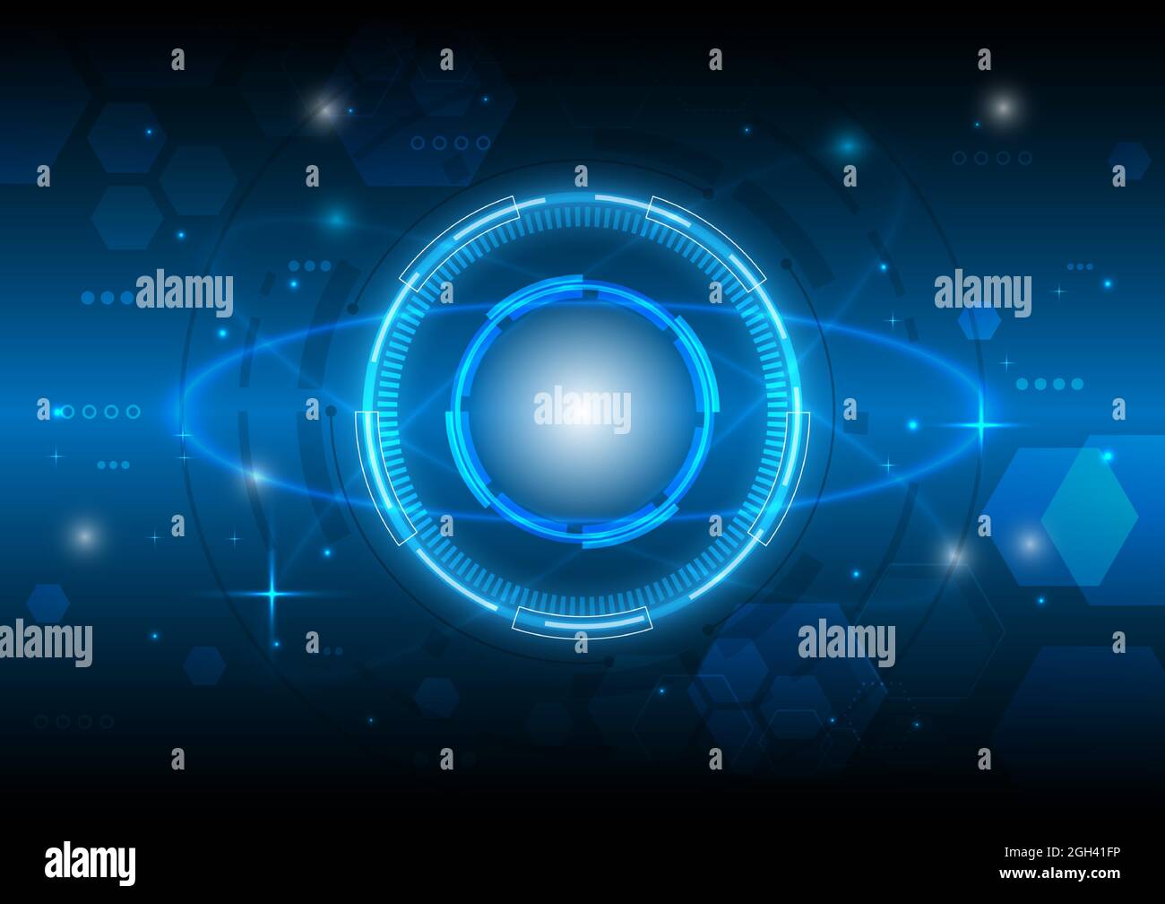 Futuristic Sci-Fi glowing HUD element and particle engineering ...