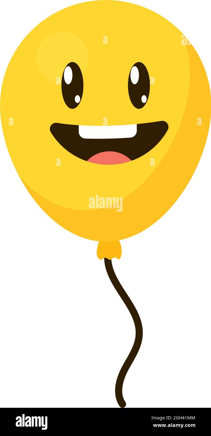 smiley emoji balloon on white background Stock Vector Image & Art - Alamy