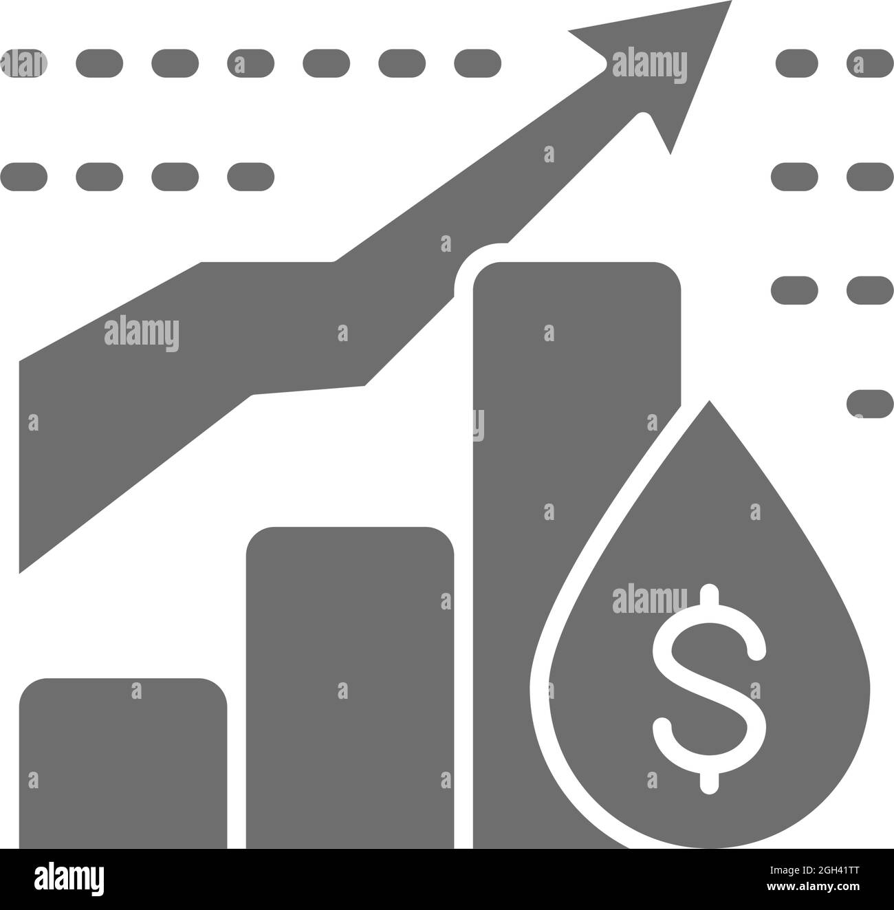 White oil price increase icon hi-res stock photography and images - Alamy