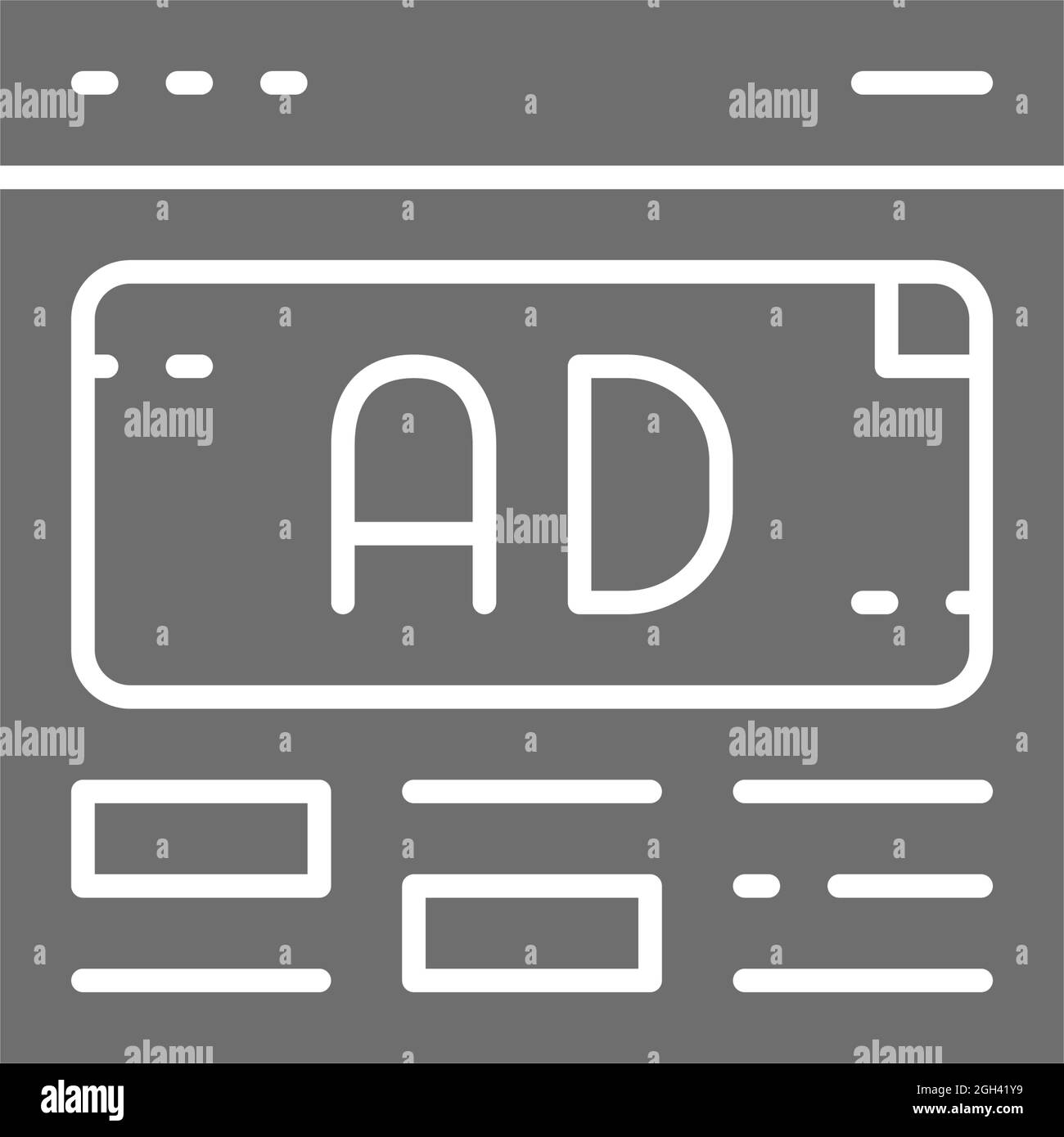 Vector ad, advertisement, media marketing grey icon Stock Vector Image ...