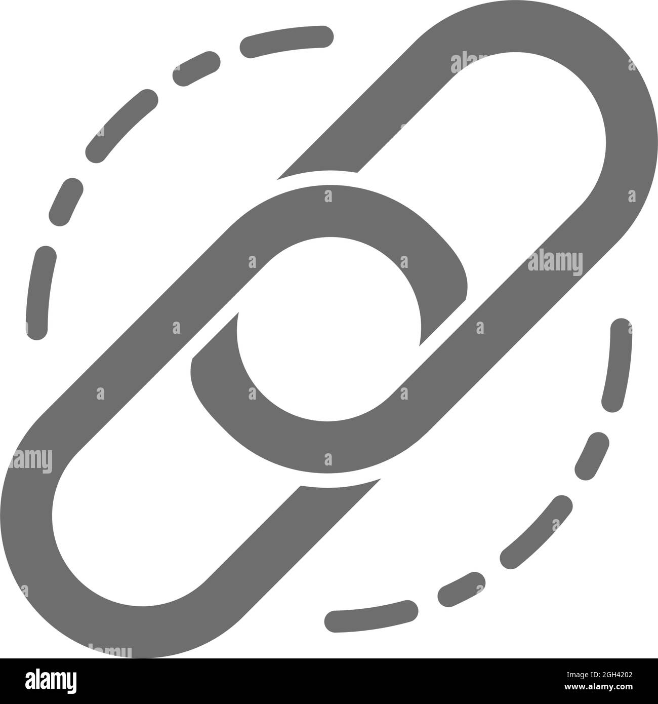 Chain, link, hyperlink grey icon. Isolated on white background Stock ...