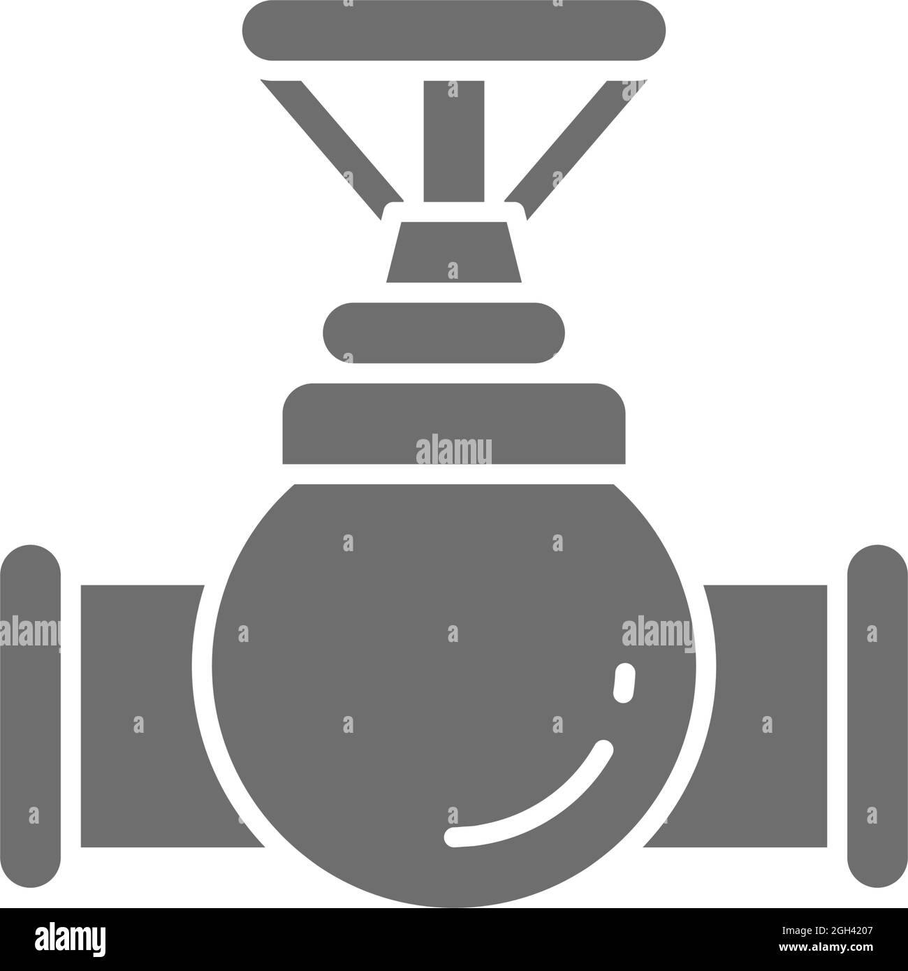 Vector valve, tap, pipe connector grey icon Stock Vector Image & Art ...