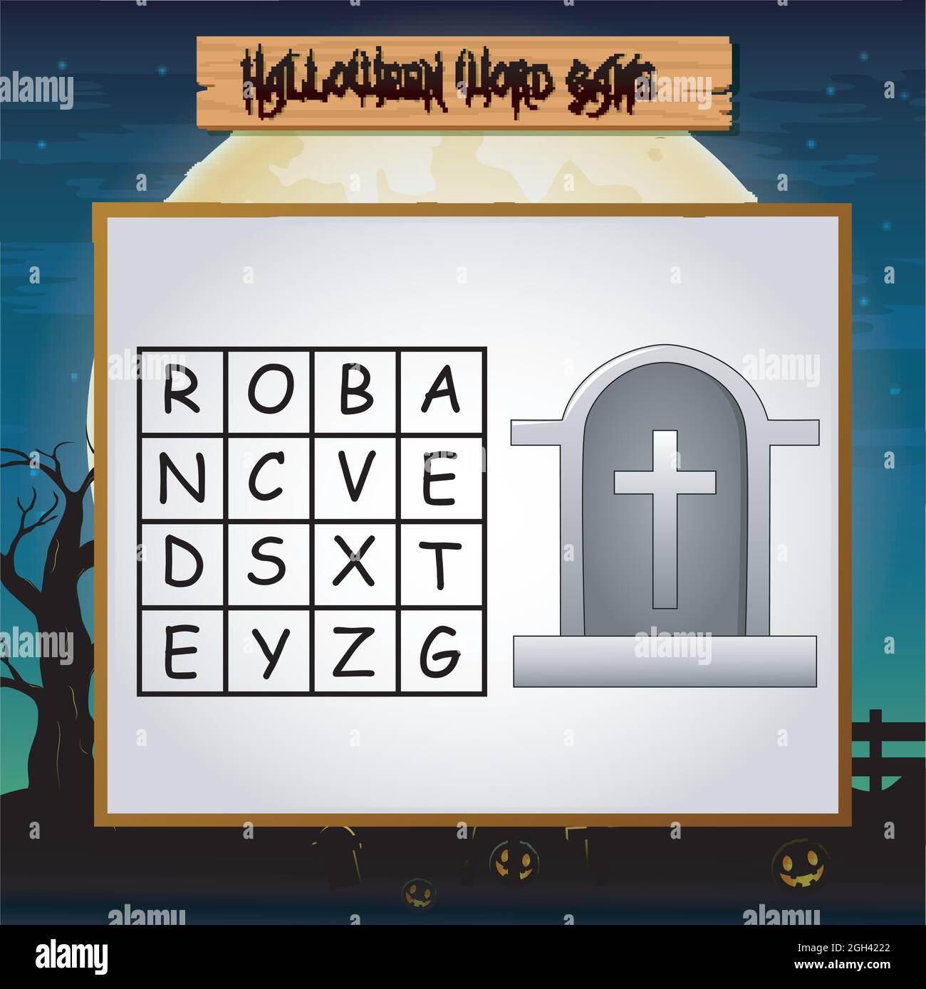 Halloween Hangman Skeleton Game