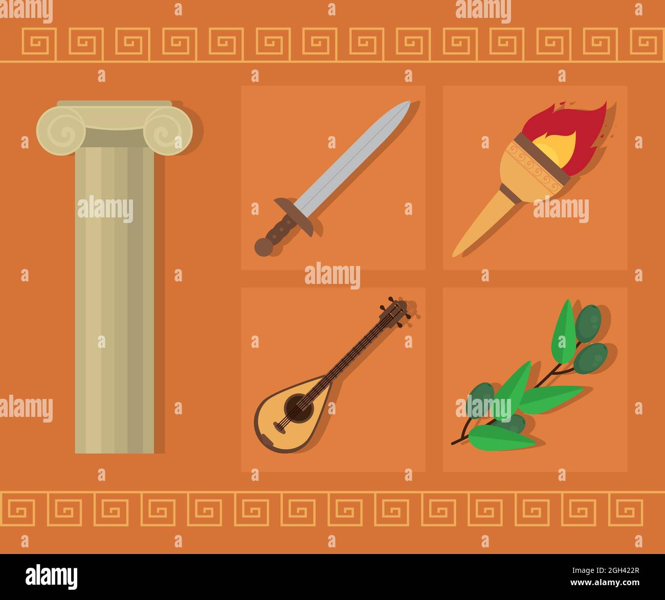 greek symbols icon set design Stock Vector Image & Art - Alamy