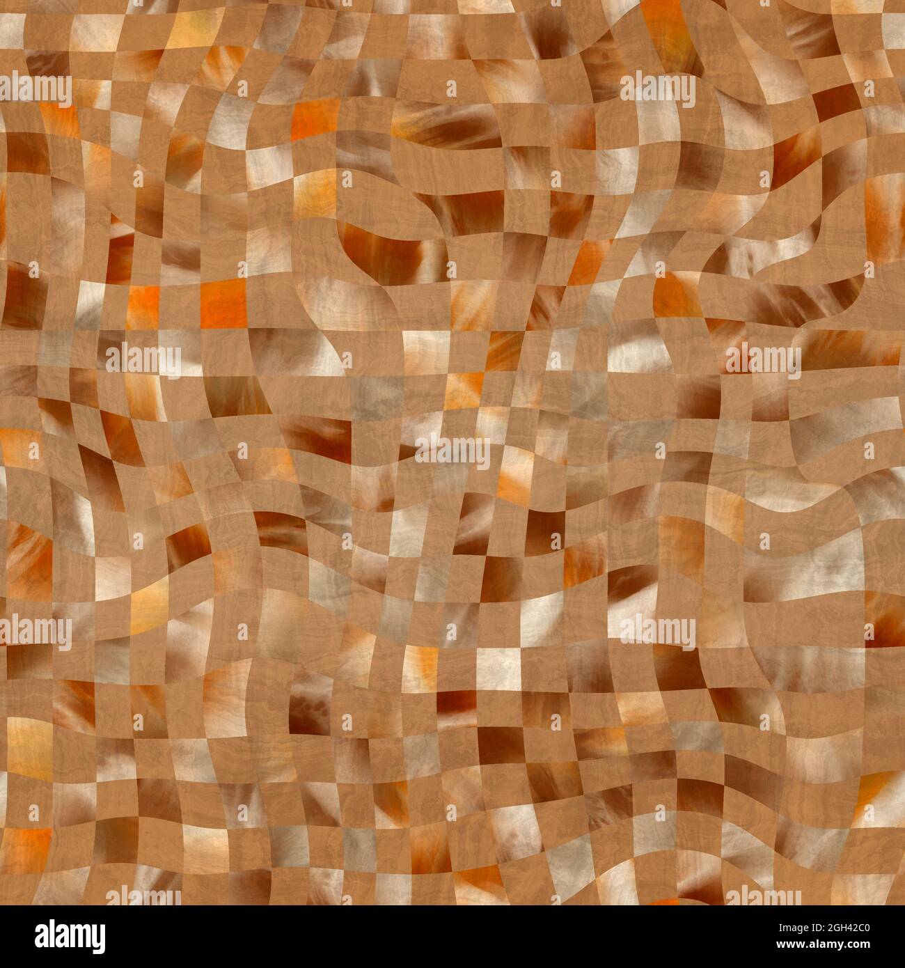 Seamless abstract wavy distorted check pattern for print Stock Photo ...