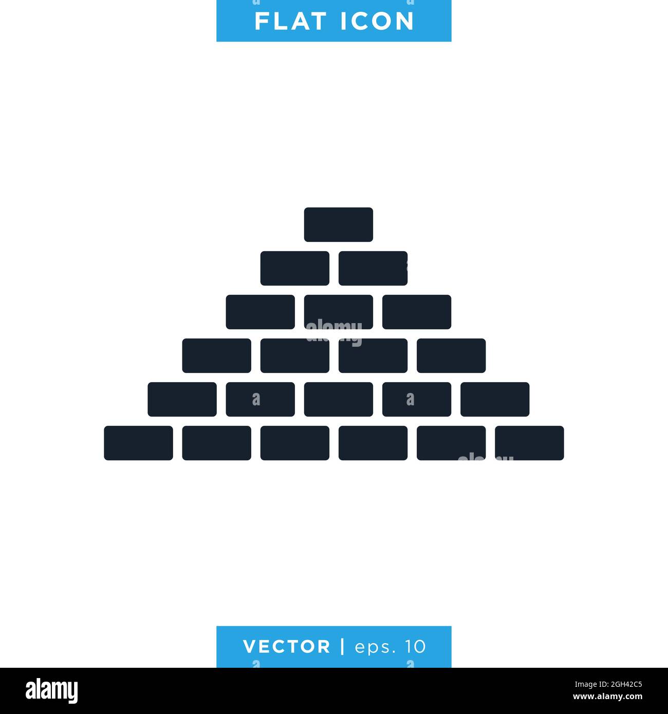 Brick wall icon vector stock Illustration design template. Vector eps ...