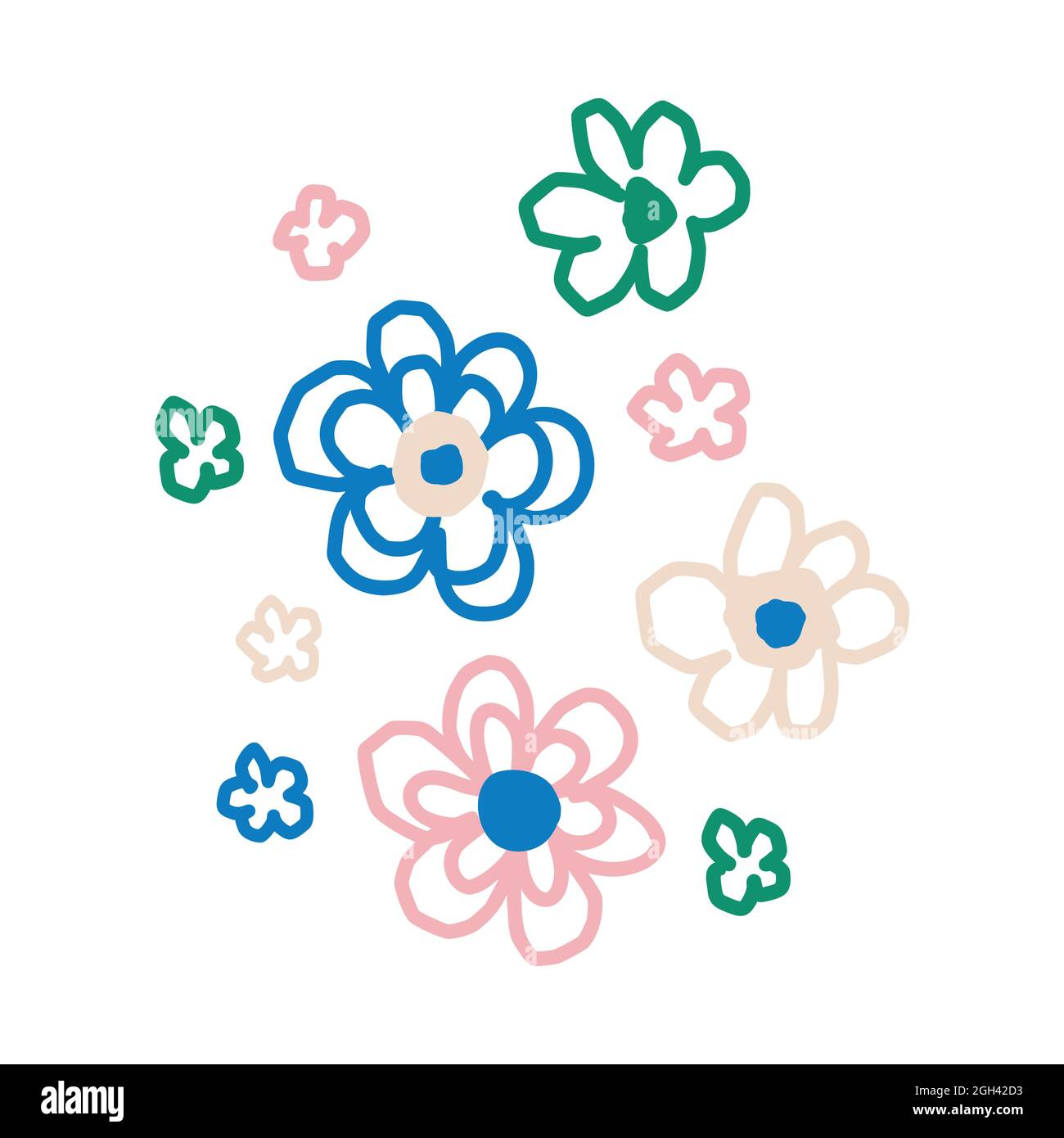 Whimsical Flowers Clip Art