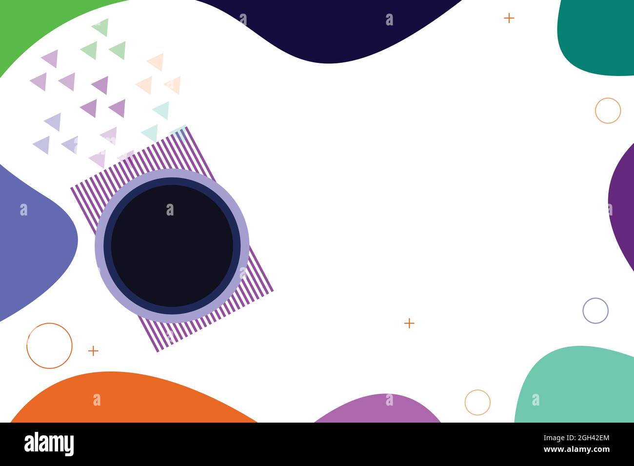 Colorful background with white board vector template Stock Vector Image ...