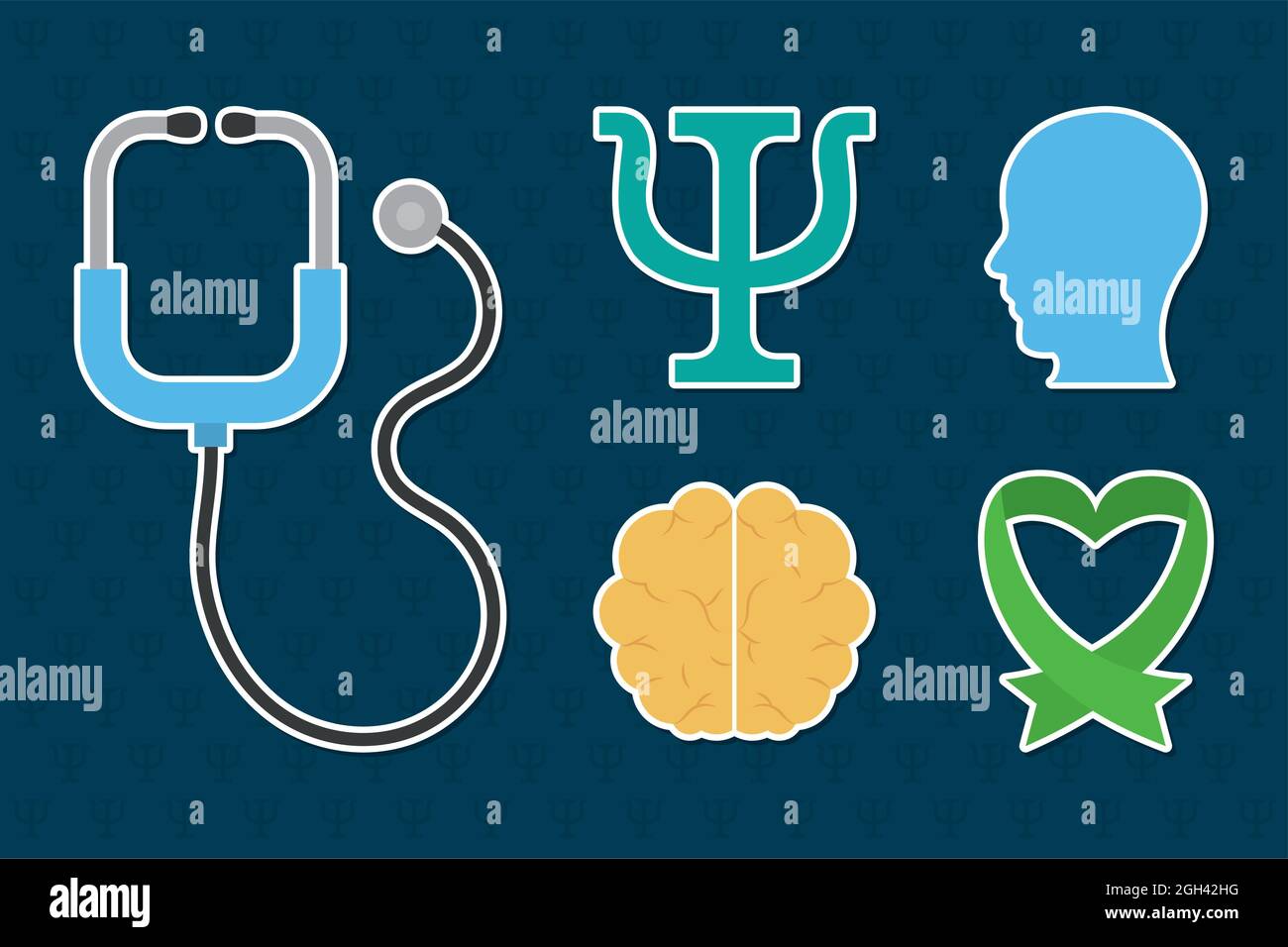 mental health and psychology icon set Stock Vector Image & Art - Alamy