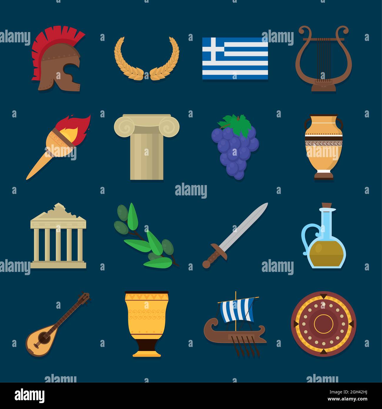 greek symbol icon collection design Stock Vector Image & Art - Alamy