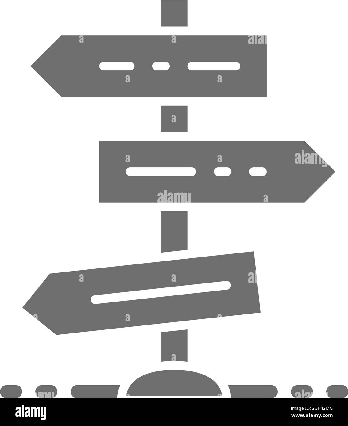 Road or traffic sign, intersection, crossroads, crossroad grey icon ...