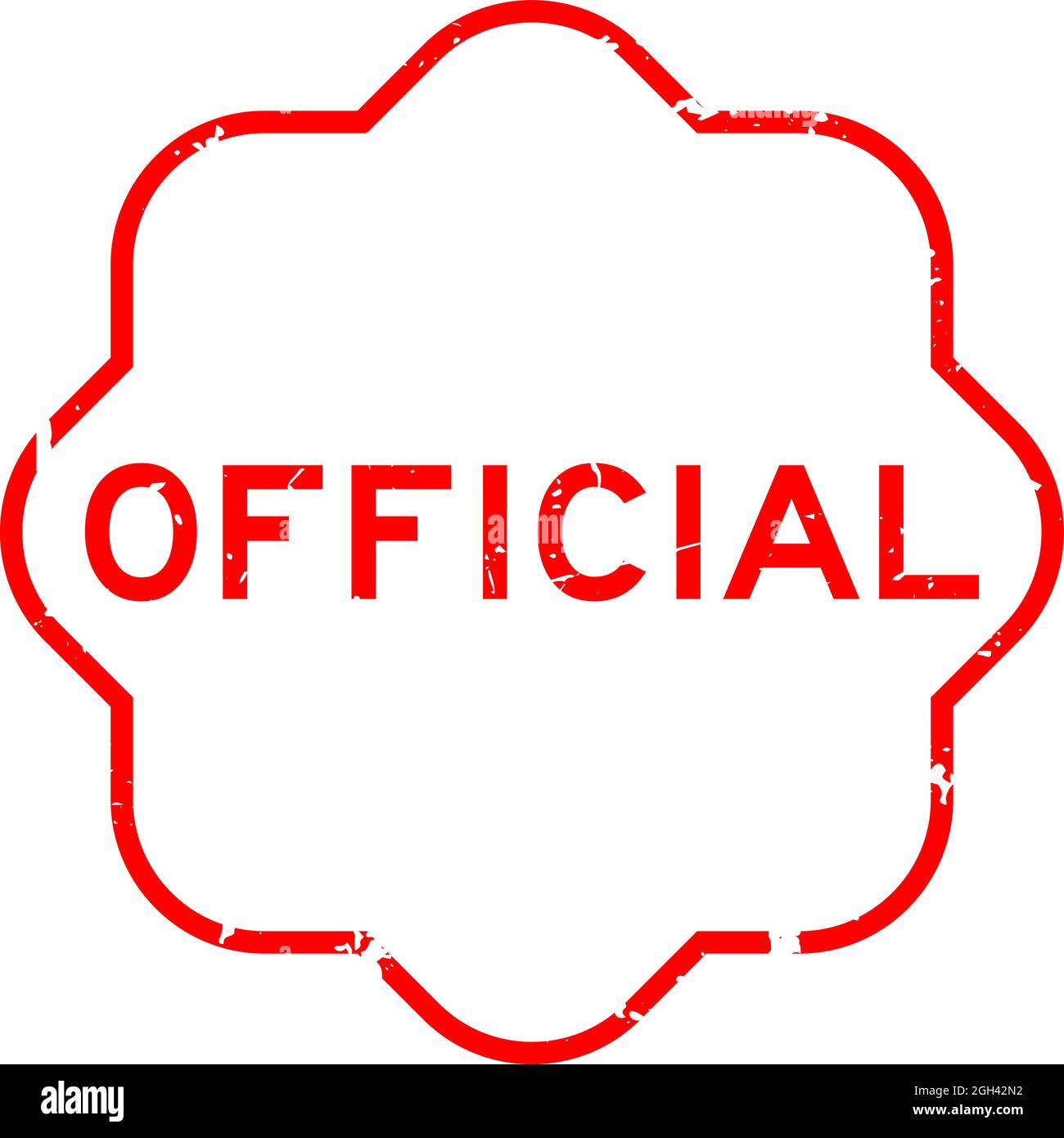 Grunge red official word rubber seal stamp on white background Stock Vector Image & Art - Alamy