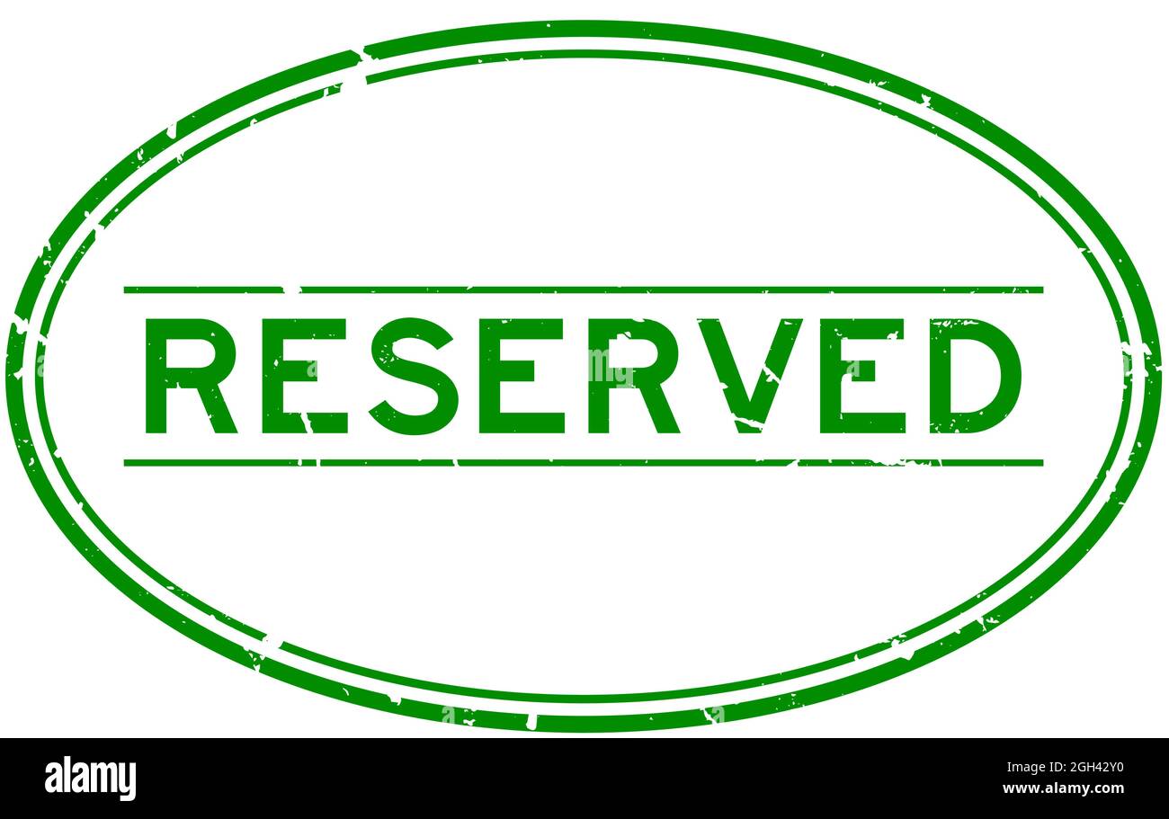 Grunge green reserved word oval rubber seal stamp on white background Stock Vector Image & Art ...