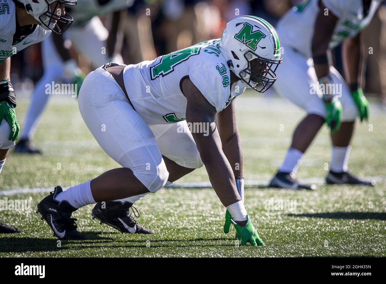 September 4, 2021: Marshall Thundering Herd defensive lineman Shane ...