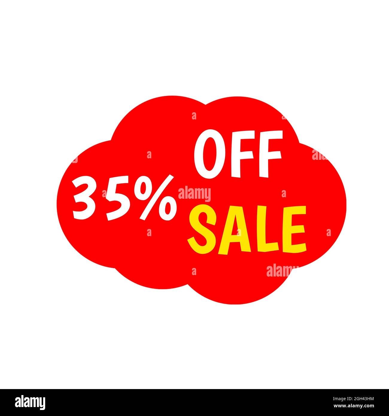 Special 35 percent offer sale tag red clouds for sales and promotion ...