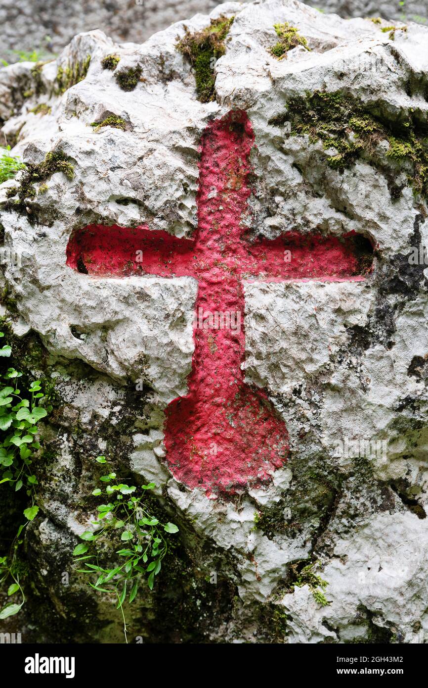 Symbol of the monks of the Chartreuse massif in the Alps in France ...
