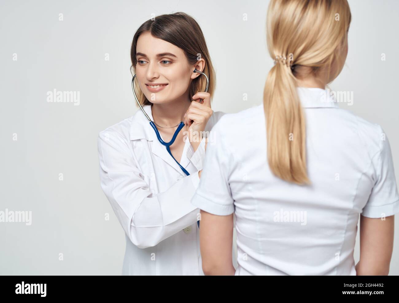 doctor stethoscope healing procedures isolated background Stock Photo ...