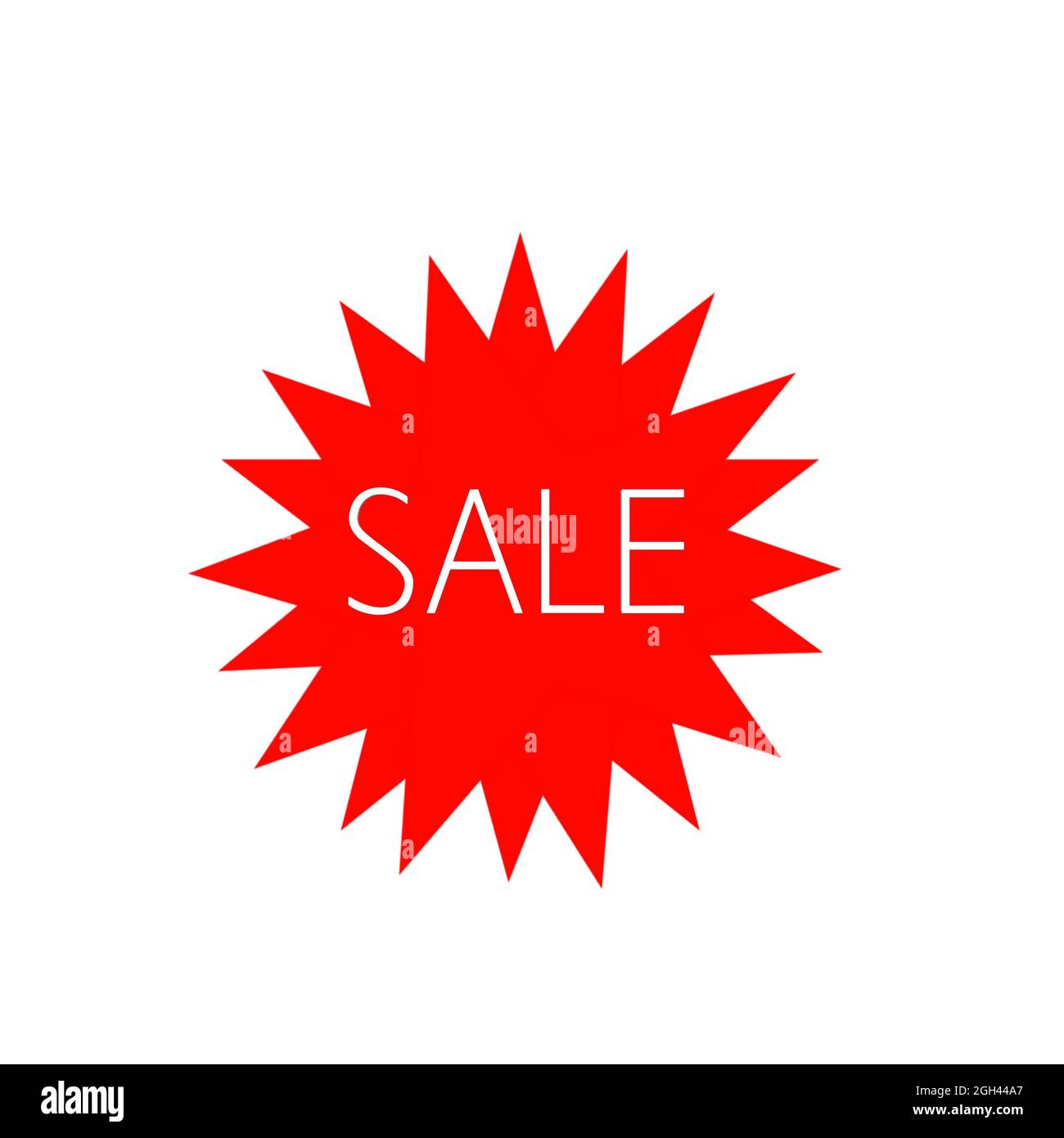 Sale web icon red star and white letters sticker 3d Stock Photo - Alamy