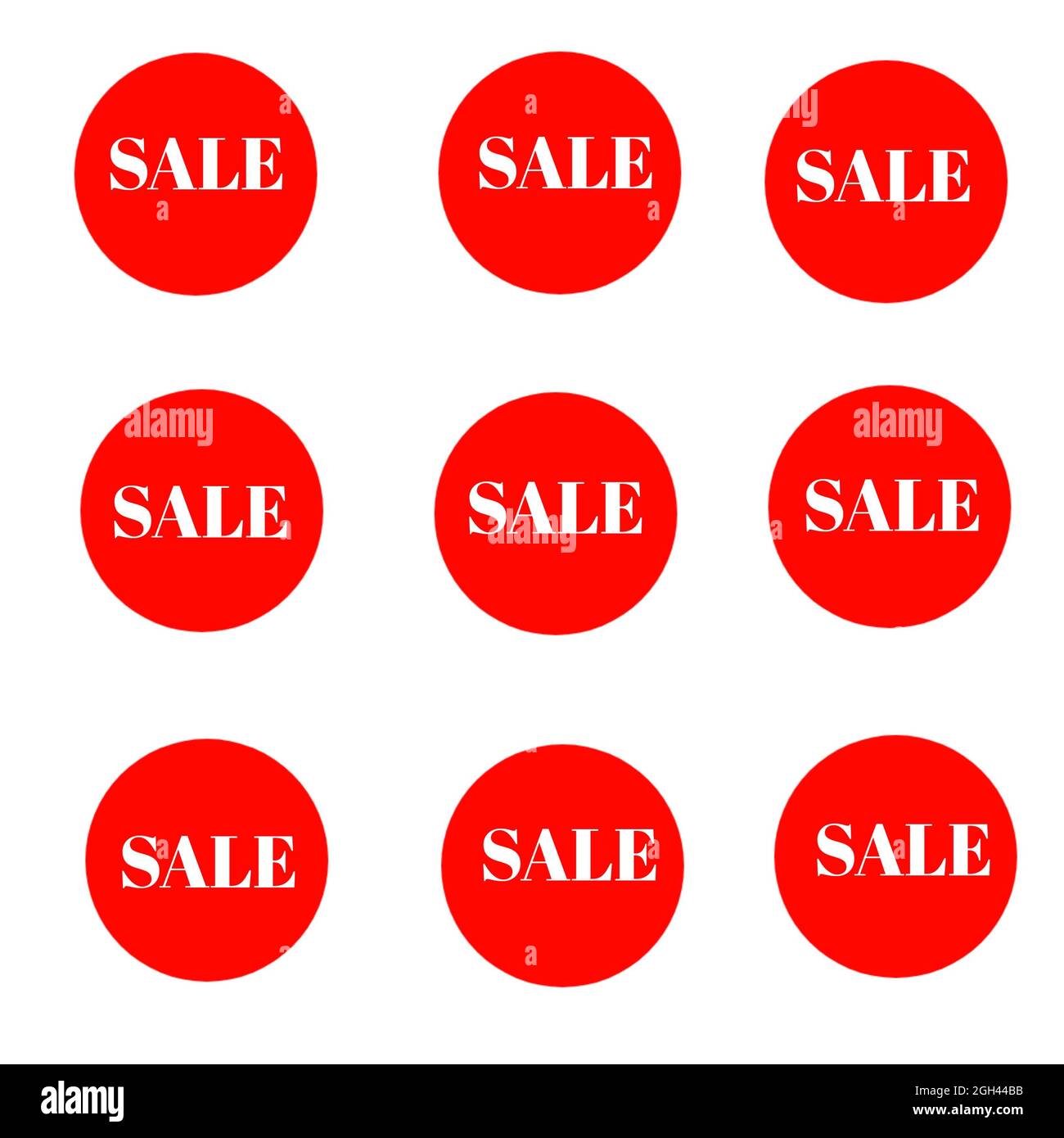 Sale stickers red circle and white letters icon 3d brand and ...