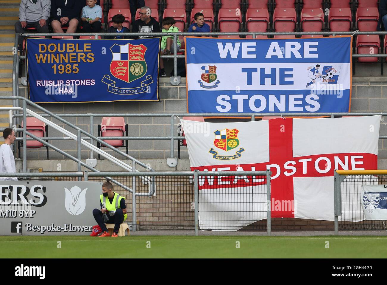 Wealdstone FC flags during Dagenham & Redbridge vs Wealdstone ...