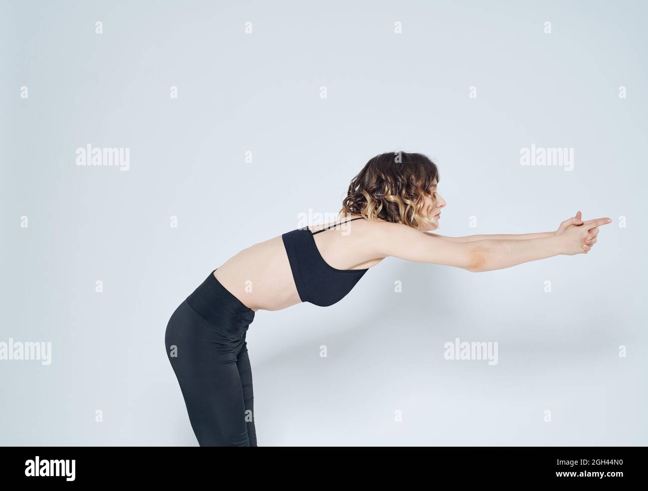 athletic woman Gym workout asana active lifestyle Stock Photo - Alamy
