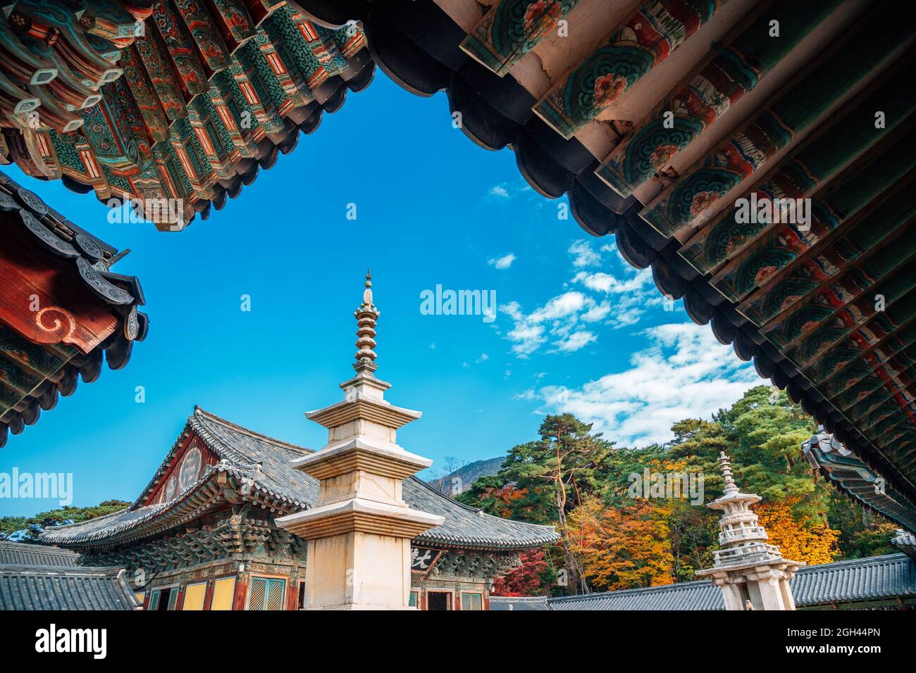 Bulguksa temple at autumn in Gyeongju, Korea Stock Photo - Alamy