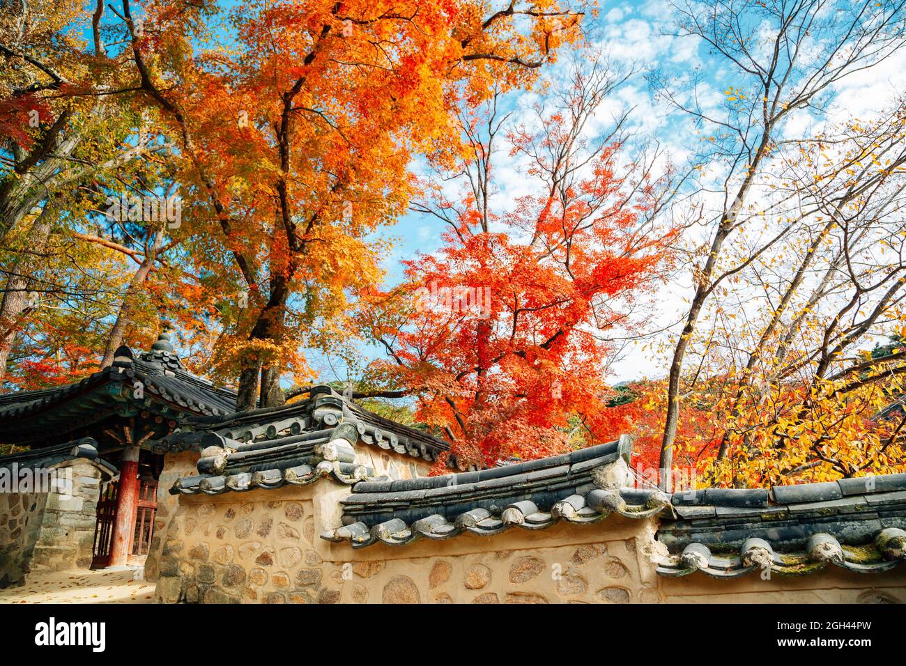 Bulguksa temple at autumn in Gyeongju, Korea Stock Photo - Alamy