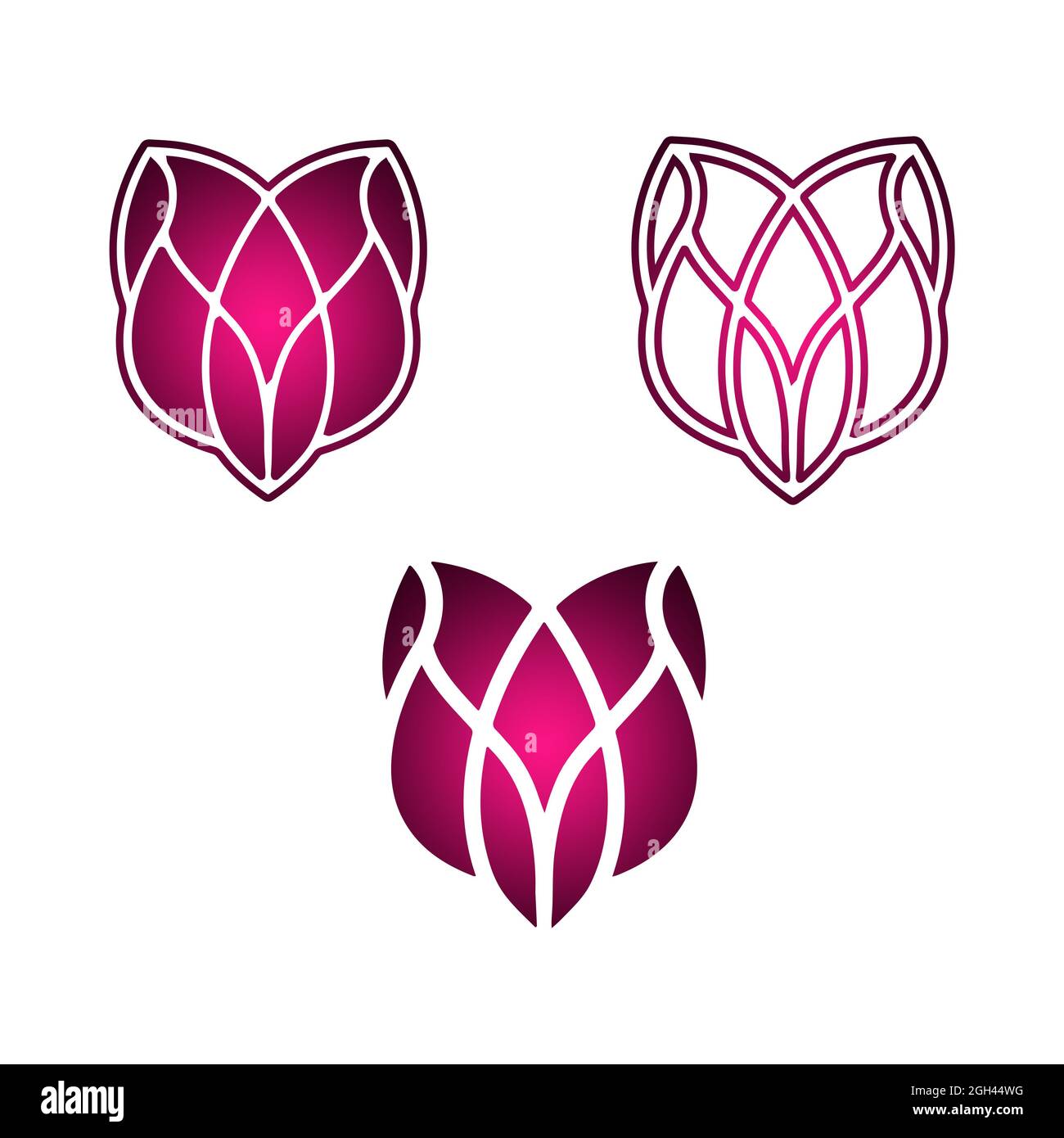 Simple white butterfly logo hi-res stock photography and images - Alamy