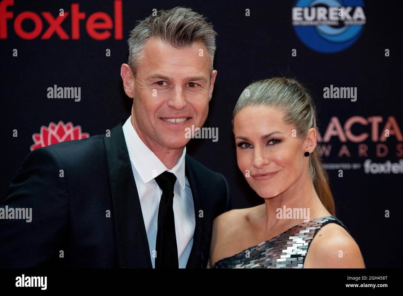 Sydney, Australia, 4 December, 2019. Rodger Corser and his wife Renae ...