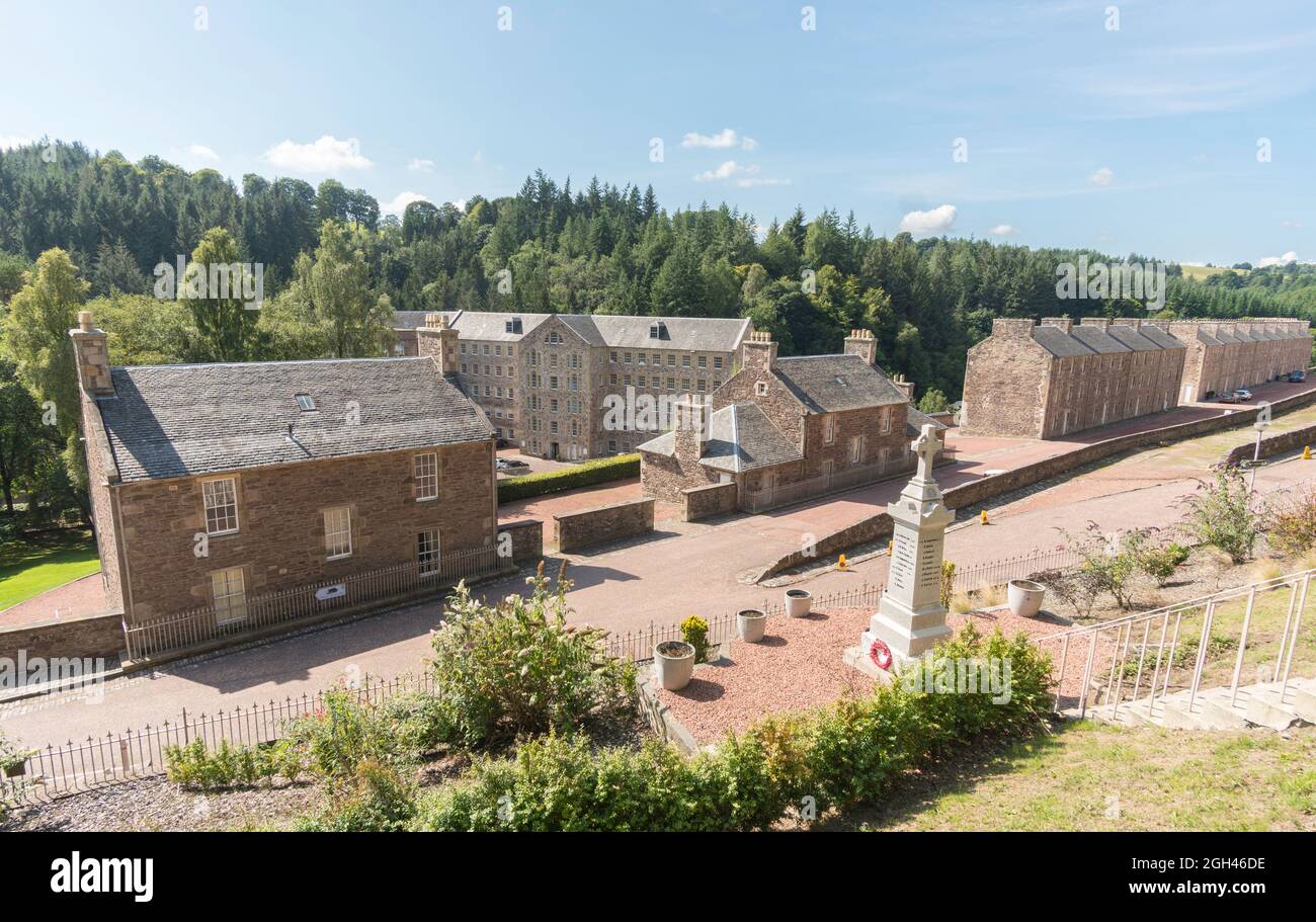 The war memorial at New Lanark 18th century mill village, a UNESCO ...