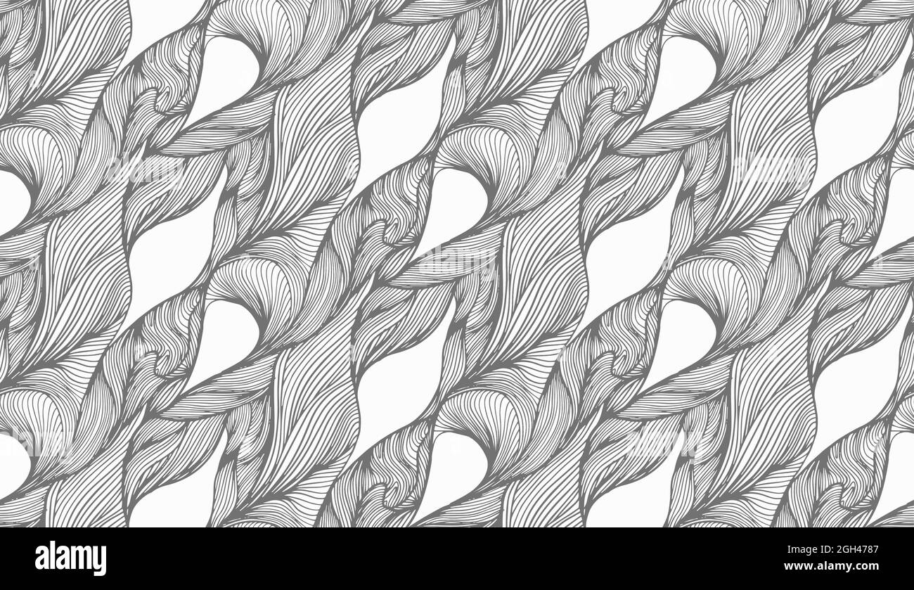 Modern sketch flow pattern. Abstract geometric decoration element ...