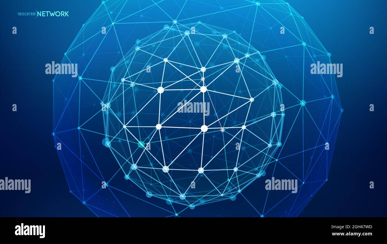 Technology sphere, cloud network. Abstract technology science ...