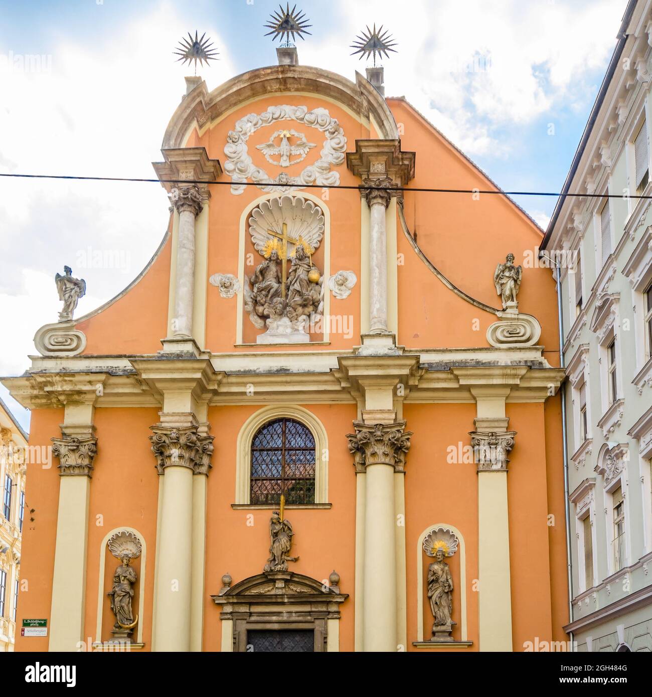 Religious architecture, view of a church in Graz, Austria Stock Photo ...