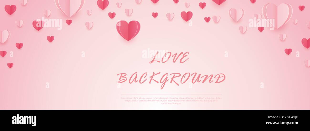Love background. Hearts on a white background for greeting cards and ...
