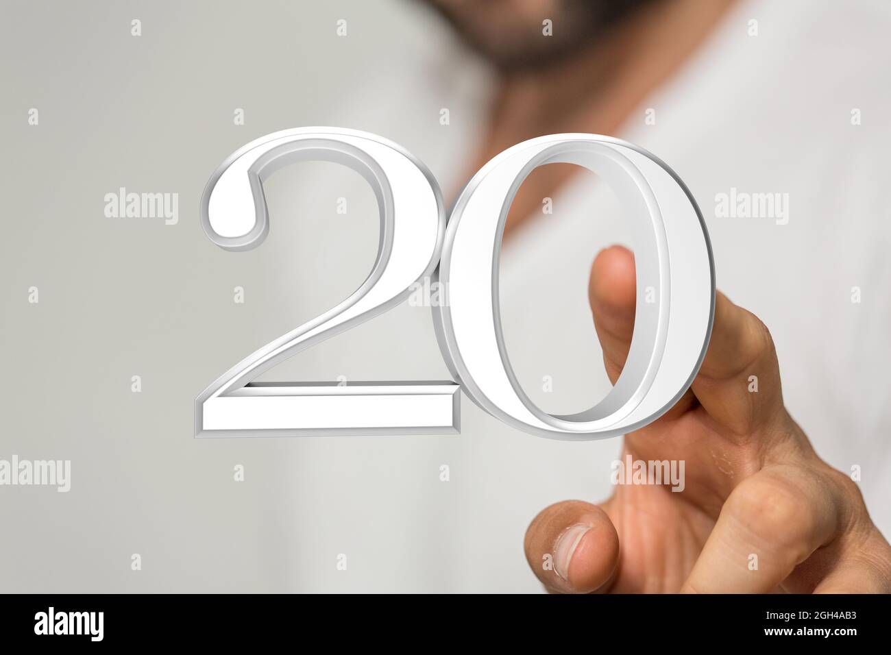 A digital 20 years anniversary symbol Stock Photo - Alamy