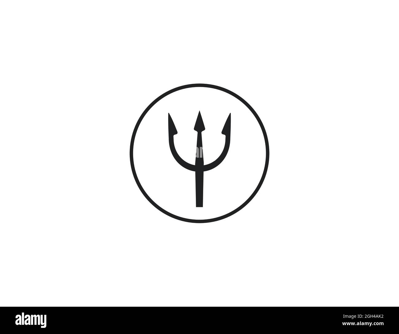 Hell, instrument, trident icon on white background. Vector illustration ...