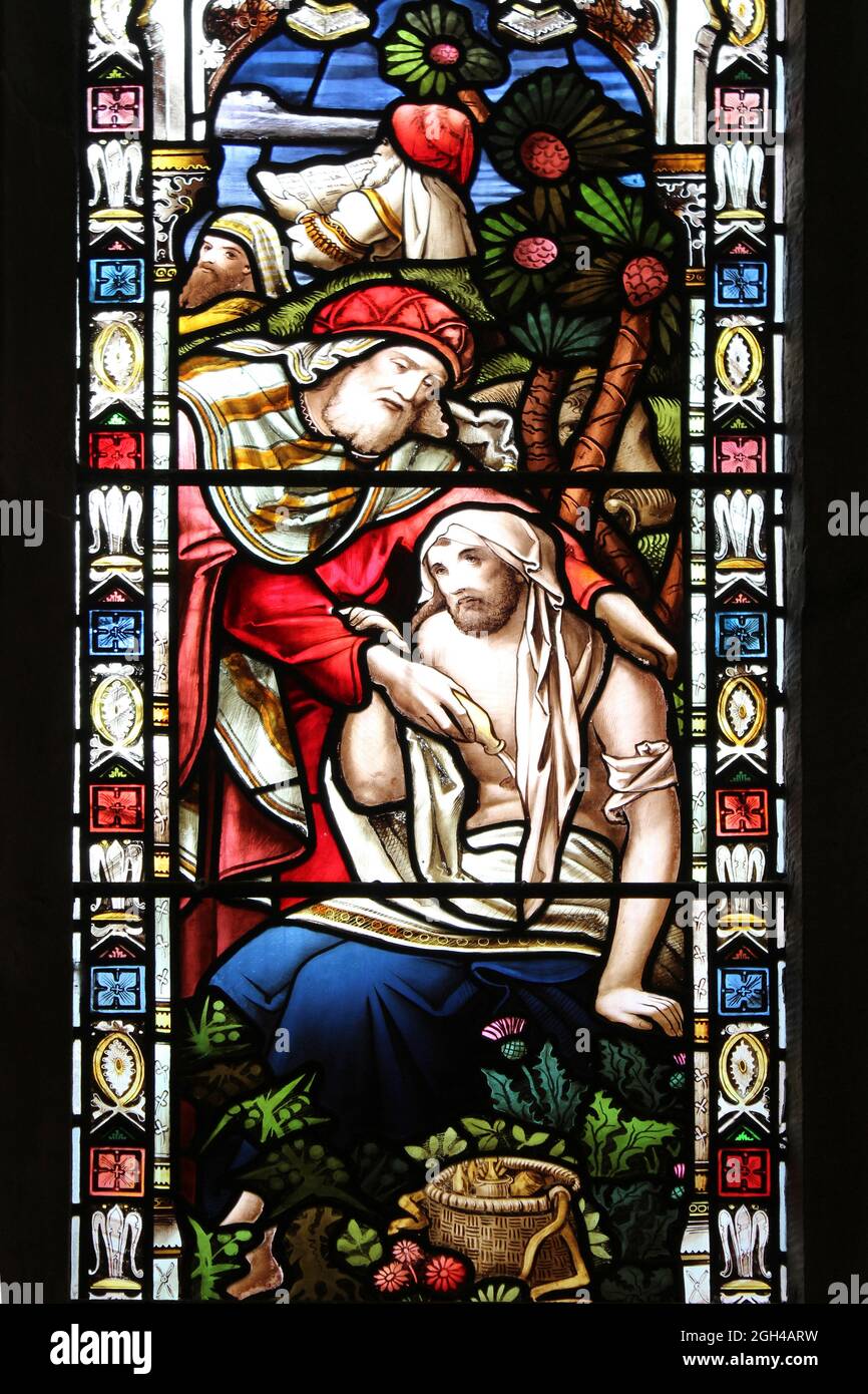Good samaritan window church saint hi-res stock photography and images ...