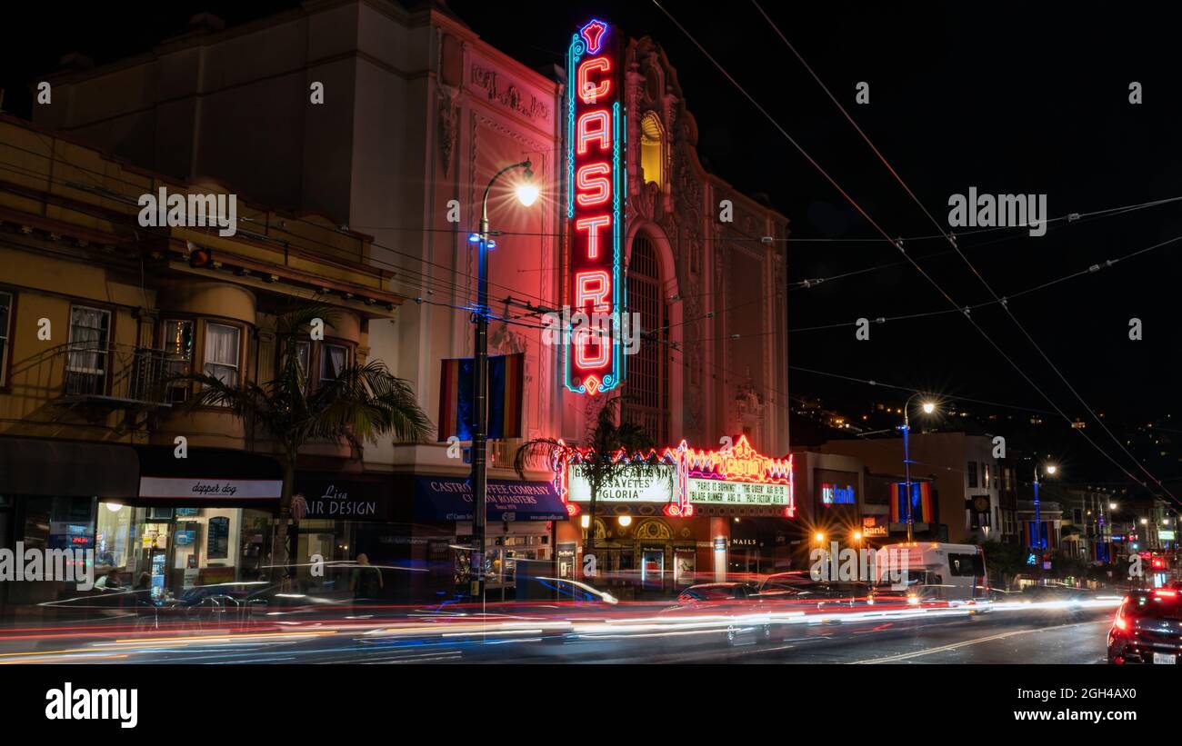 San Francisco, California, USA - August 2019: Castro Theatre building ...