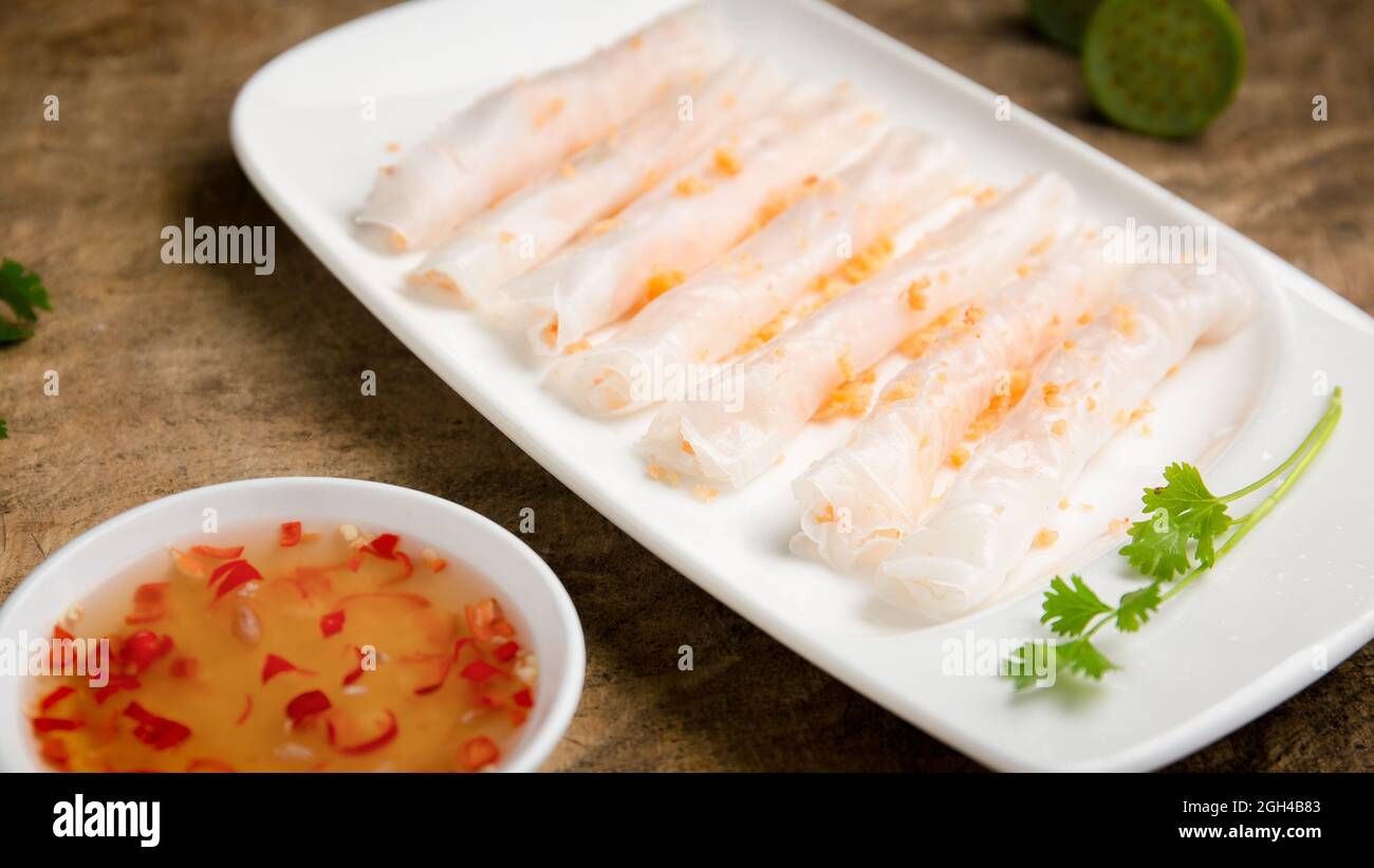 Banh cuon, a popular Vietnamese dish Stock Photo - Alamy