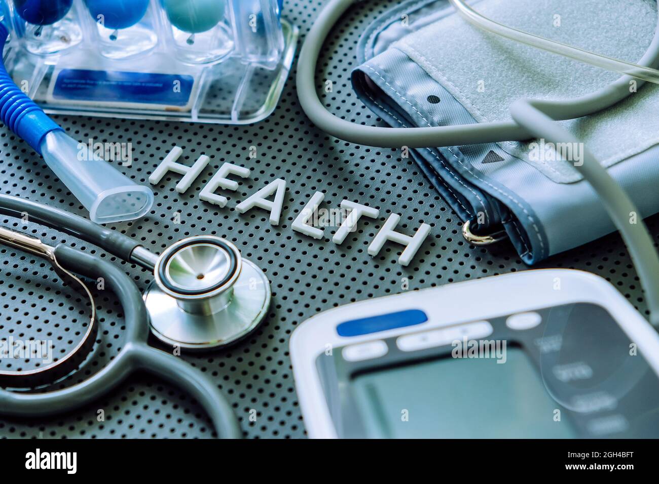 Concept image of Health background, health letters and medical ...