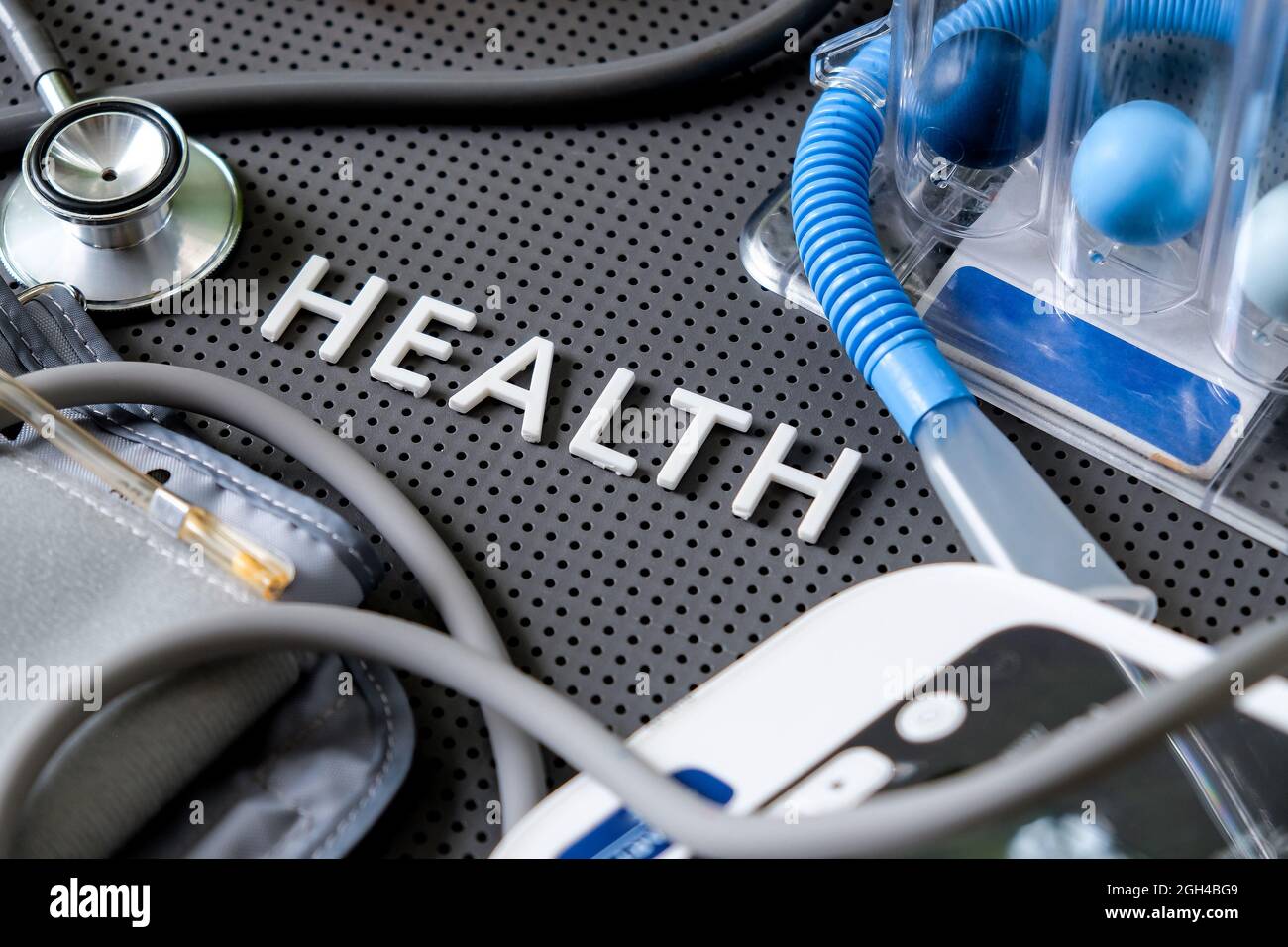 Concept image of Health background, health letters and medical ...